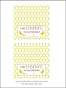 monkeys and banana candy valentines-free printable!